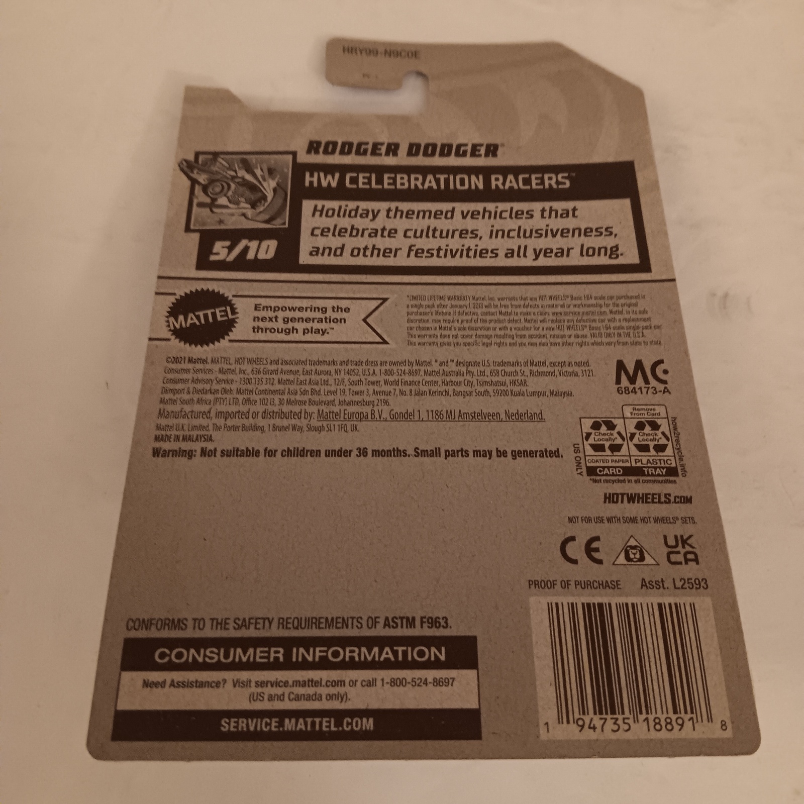 Hot Wheels 2024 #077 Grey Rodger Dodger HW Celebration Racers Series ...