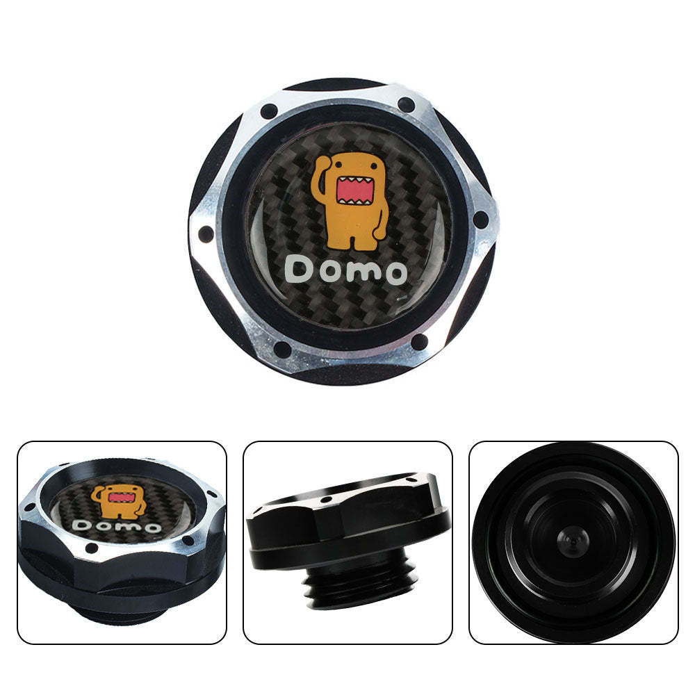 Brand New Jdm Black Engine Oil Cap With Real Carbon Fiber Domo Sticker ...