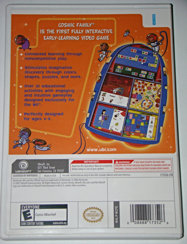 Nintendo Wii - Cosmic Family Learn Through Play (Complete with Manual ...