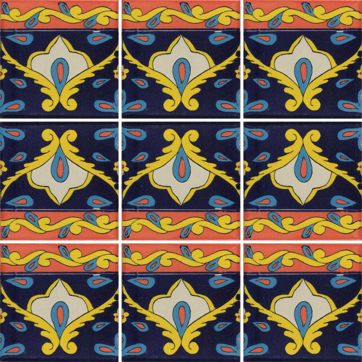 POOL TILES Mexican Talavera Ceramic Border Frost Proof Handcrafted ...