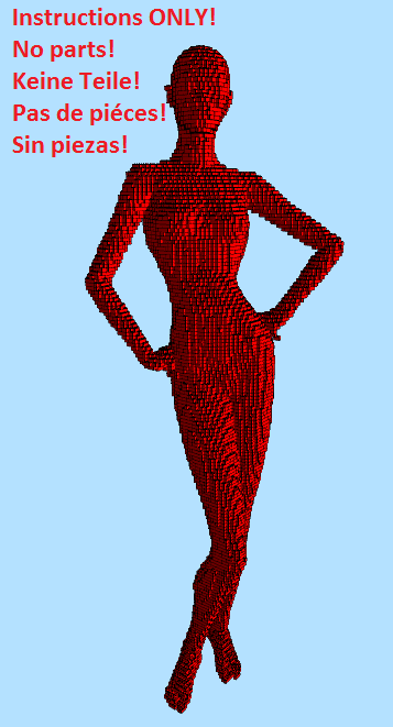 LEGO Female Mannequin life size building instruction INSTRUCTIONS ONLY ...