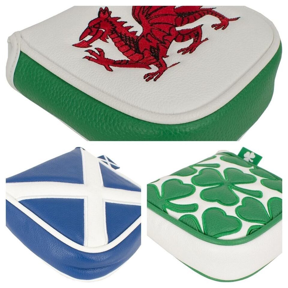 ASBRI GOLF PATRIOT SPIDER MALLEt PUTTER COVER. WALES, SCOTLAND OR IRISH ...