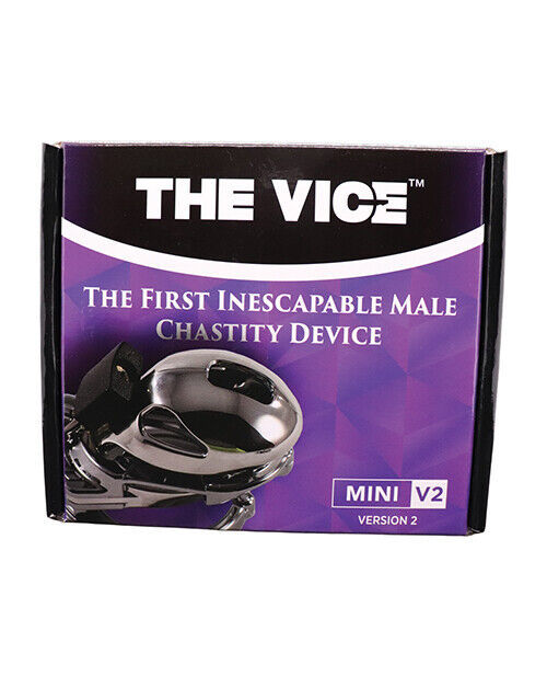 LOCKED IN LUST THE VICE MALE CHASTITY MINI CHROME PENIS CAGE V2 - Sex Toys