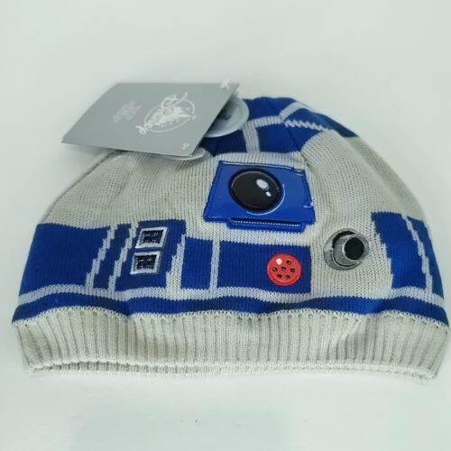 Star Wars R2D2 Light Up Child Beanie Knit Cap Hat Blue & White Disney ...