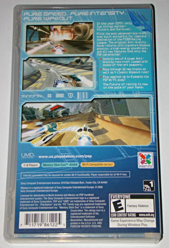Sony PSP UMD Game - WIPE OUT PURE (Complete with Manual) - Video Games