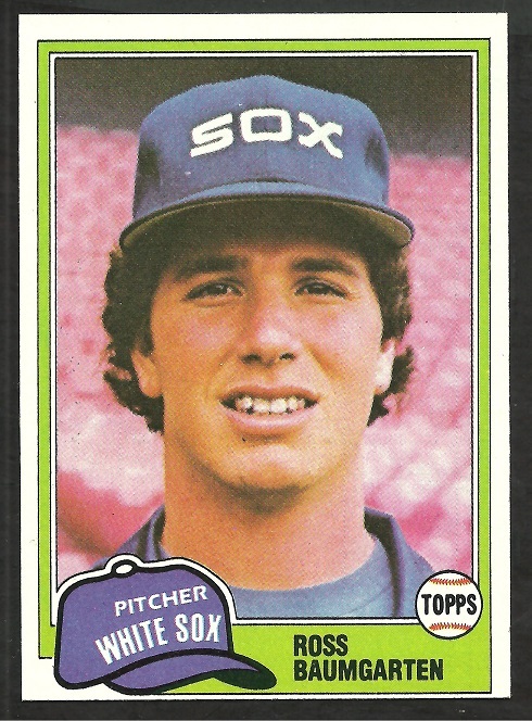 Chicago White Sox Ross Baumgarten 1981 Topps Baseball Card # 398 nr mt ...