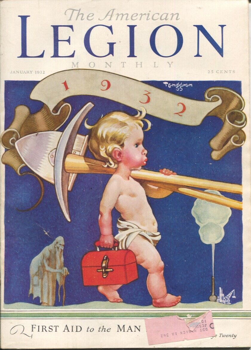 American Legion Monthly 1/1932-New Years cover- Gustav Tenggren-Famous ...