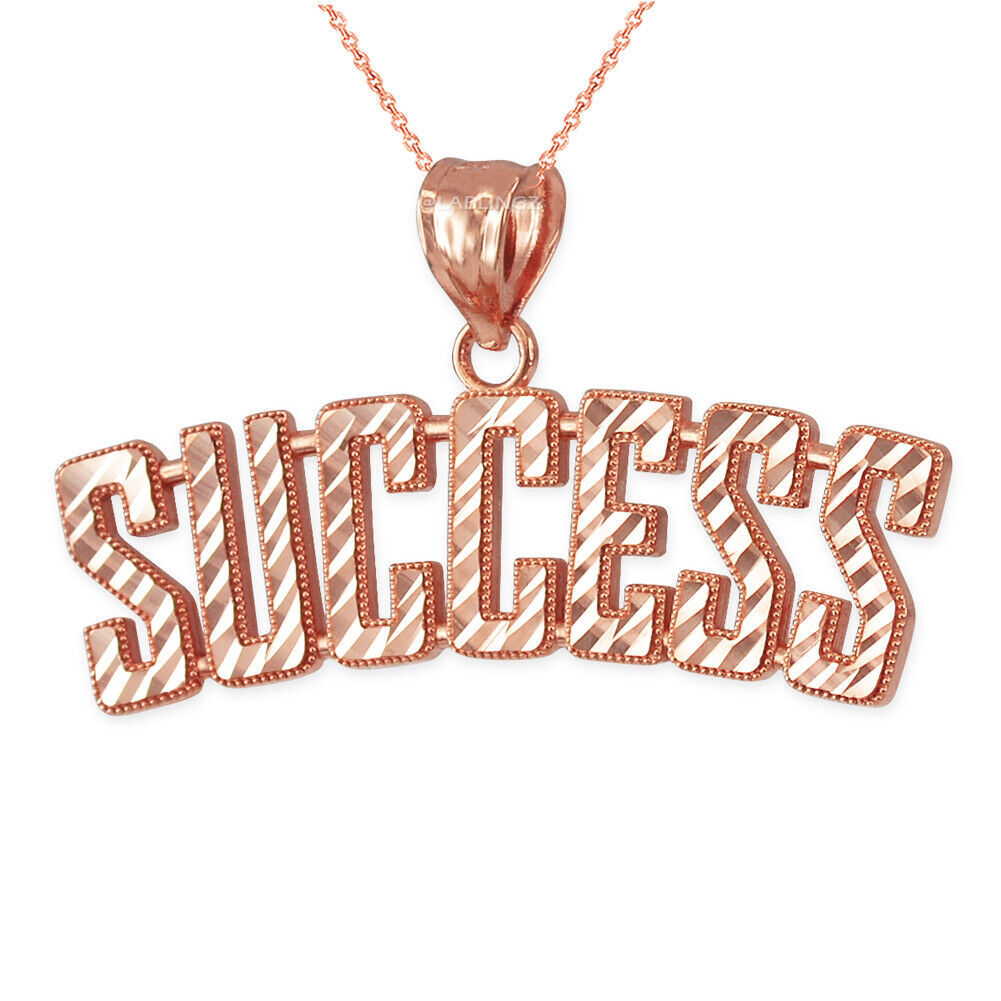Rose Gold SUCCESS DC Pendant Necklace - Necklaces & Pendants