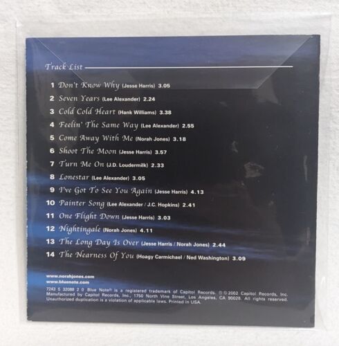 Norah Jones CD Front Artwork Only - Come Away with Me - Pre-owned - Buy ...