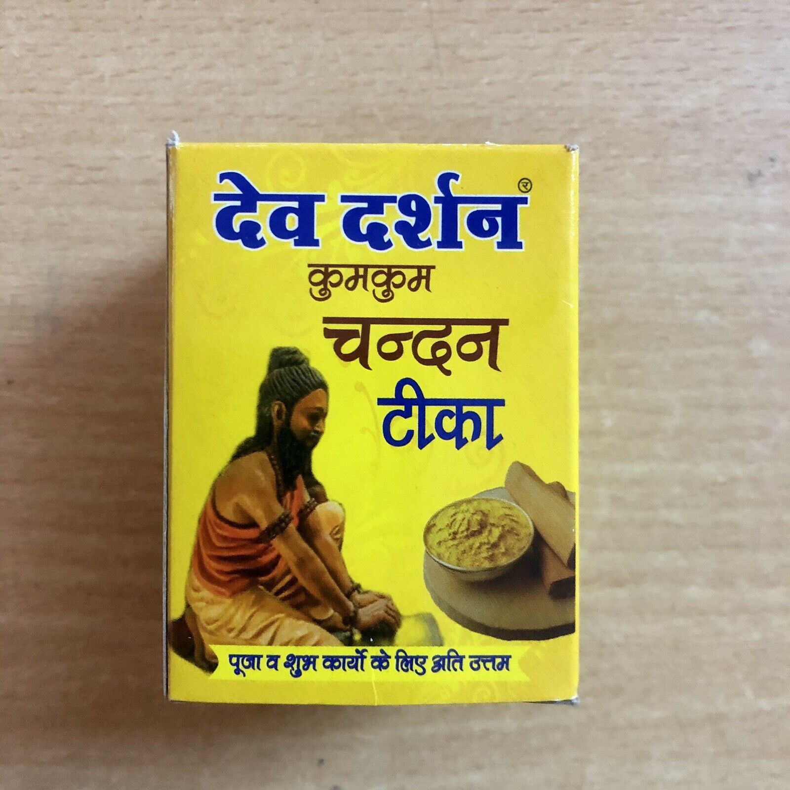 80 Gms Devdarshan Kumkum Chandan Tika Wet Paste Forehead FREE SHIP Daily Puja - Asian