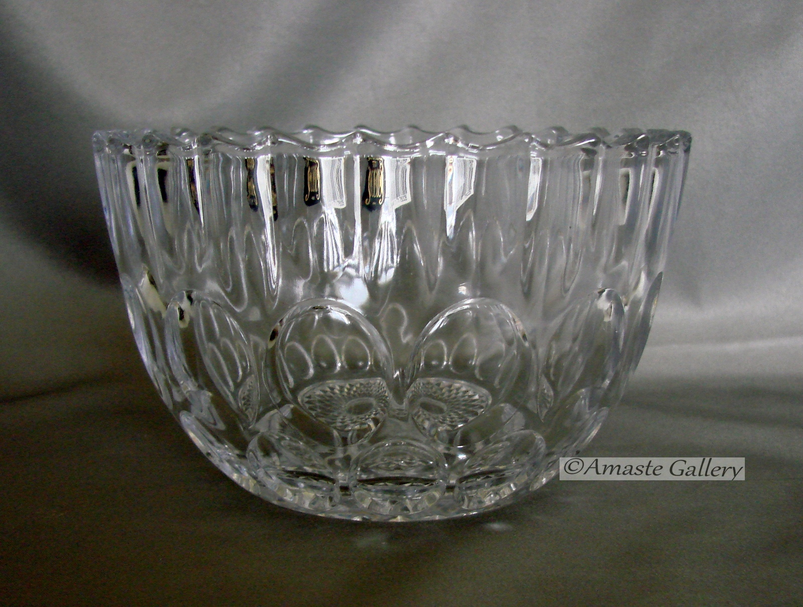Crystal Clear Studios Thumbprint - Waffle Pattern Crystal Bowl ...