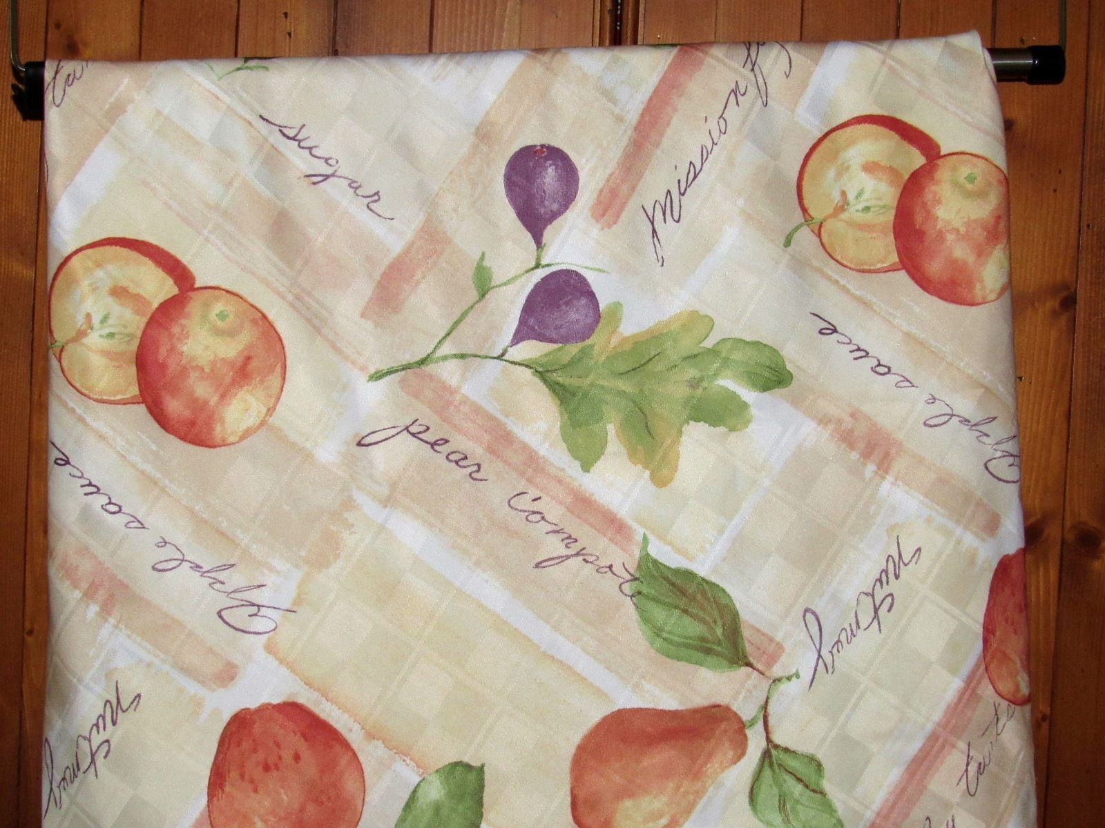 Bardwil & Sons Fabric Tablecloth 72"x70" Round Orchard Fruit Pattern ...