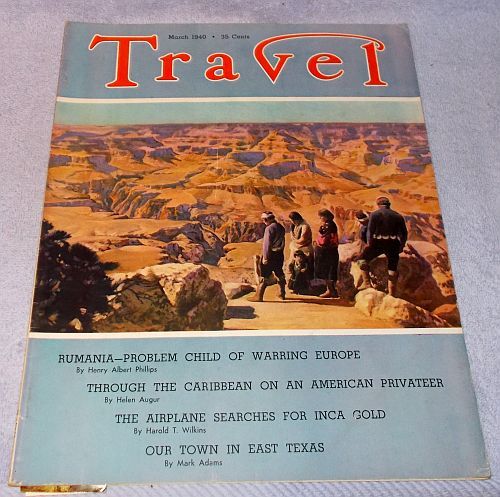 Vintage Travel Magazine March 1940 Rumania Nigeria Grand Canyon ...