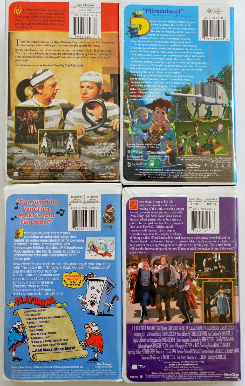 4 Disney VHS - Toy Story, The Apple Dumpling and 50 similar items