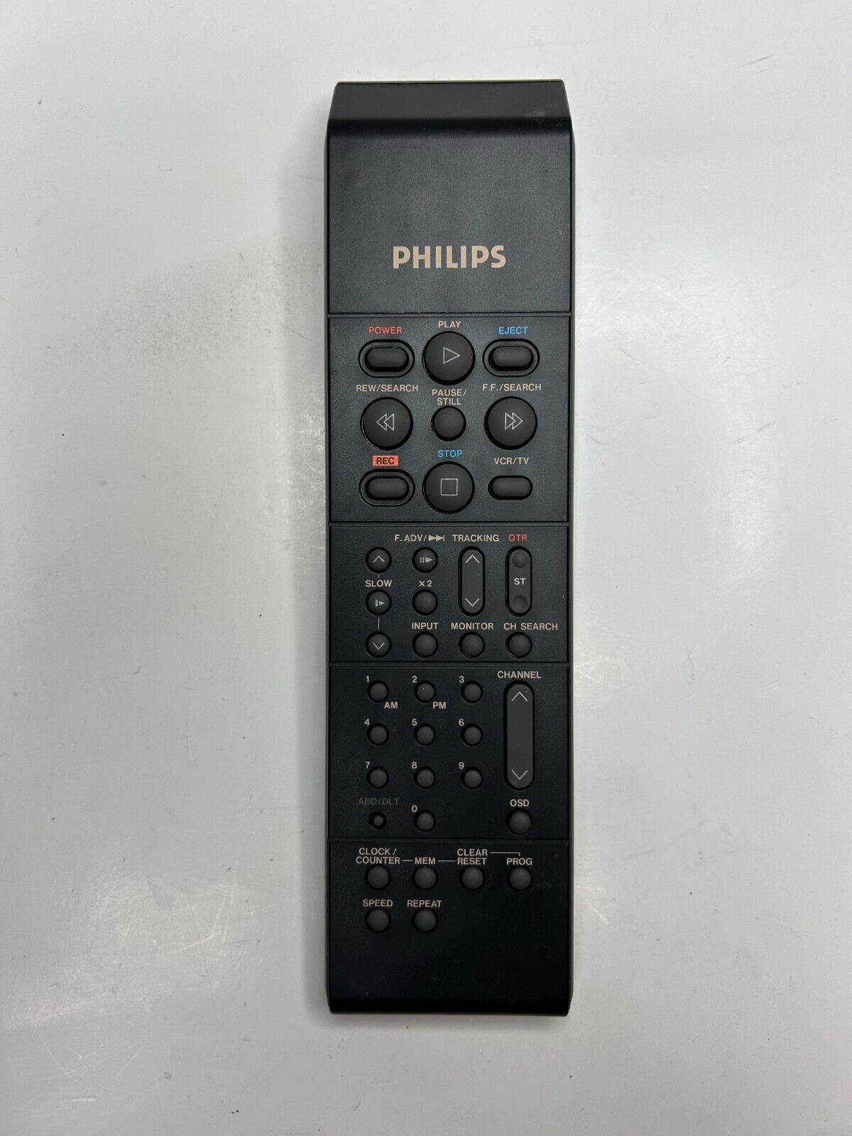 Philips VSQS0944 Remote Control, OEM for Many Late 1980-1990's VCR ...