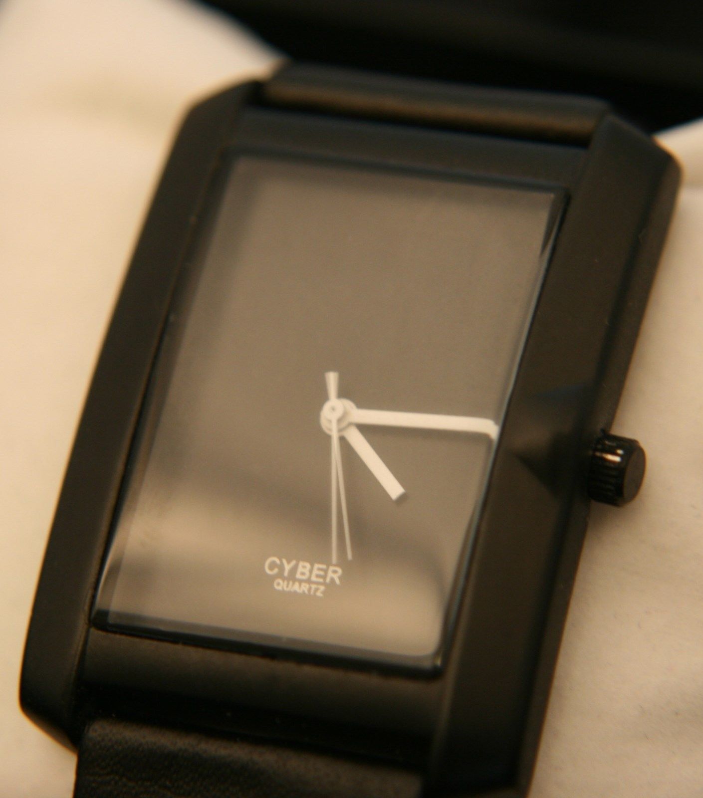 Astina French Cyber Design matt black tank men's dress quartz ...