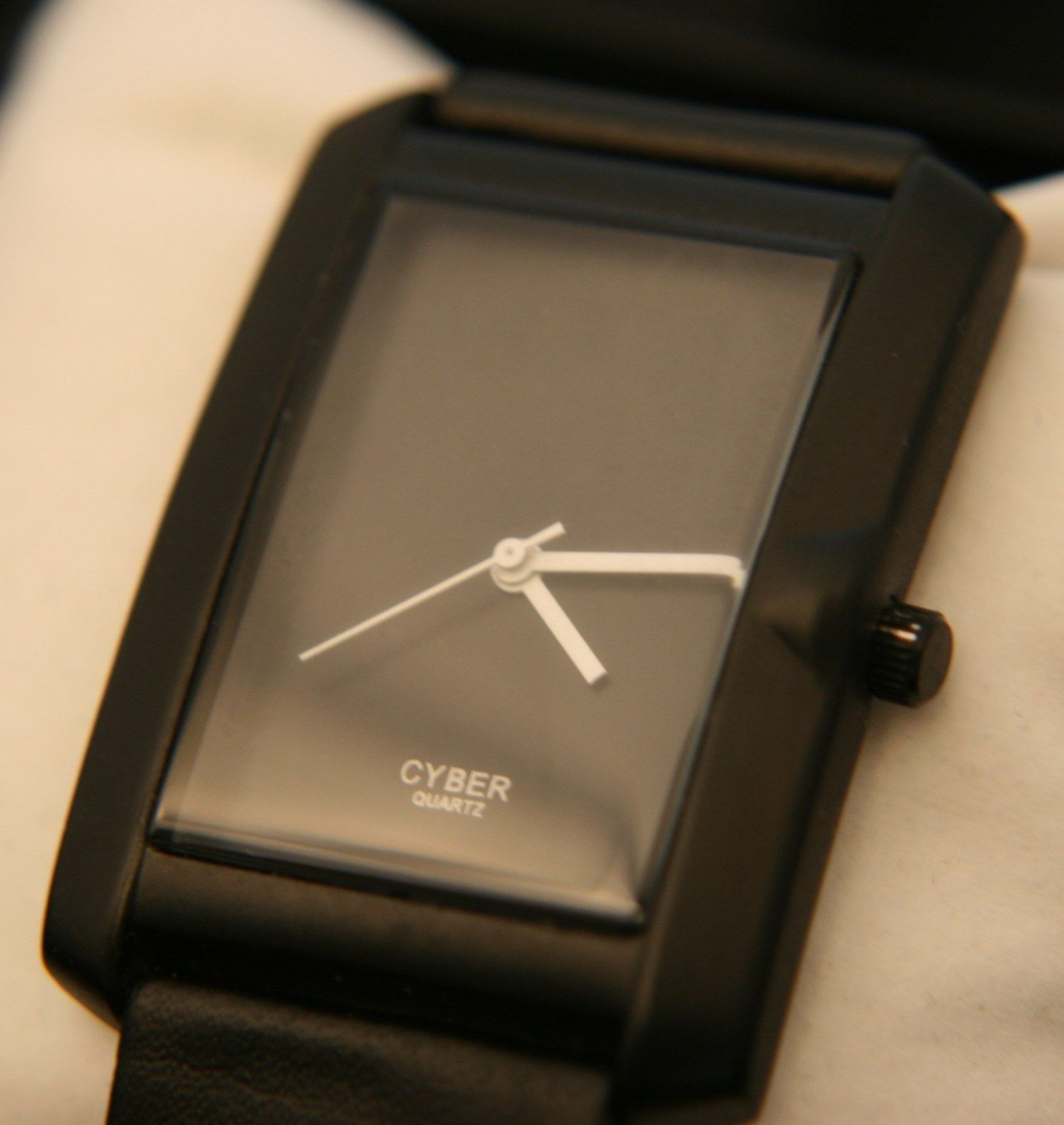 Astina French Cyber Design matt black tank men's dress quartz ...