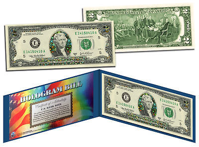The Worlds First Ever Hologram Genuine Legal Tender U.S. $2 Bill with ...