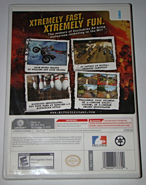 Nintendo Wii - NITRO BIKE (Complete with Manual) - Video Games