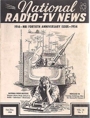 NATIONAL RADIO-TV NEWS February-March 1954 technical newsletter - Magazines