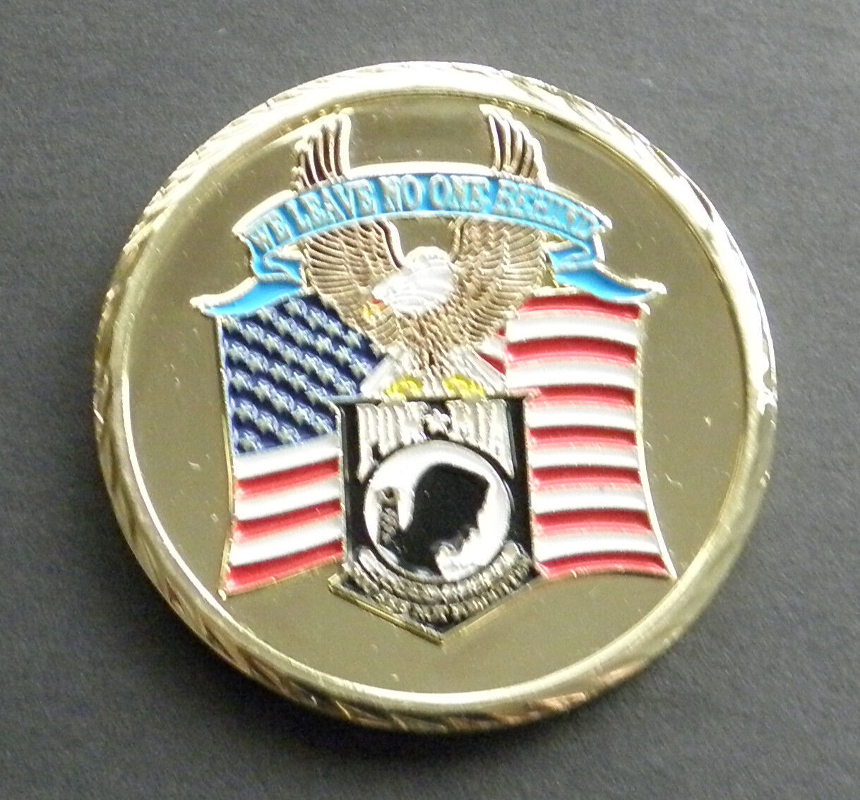 POW MIA BRING EM HOME PATRIOTIC SERIES CHALLENGE COIN 1.7" NEW IN CASE ...