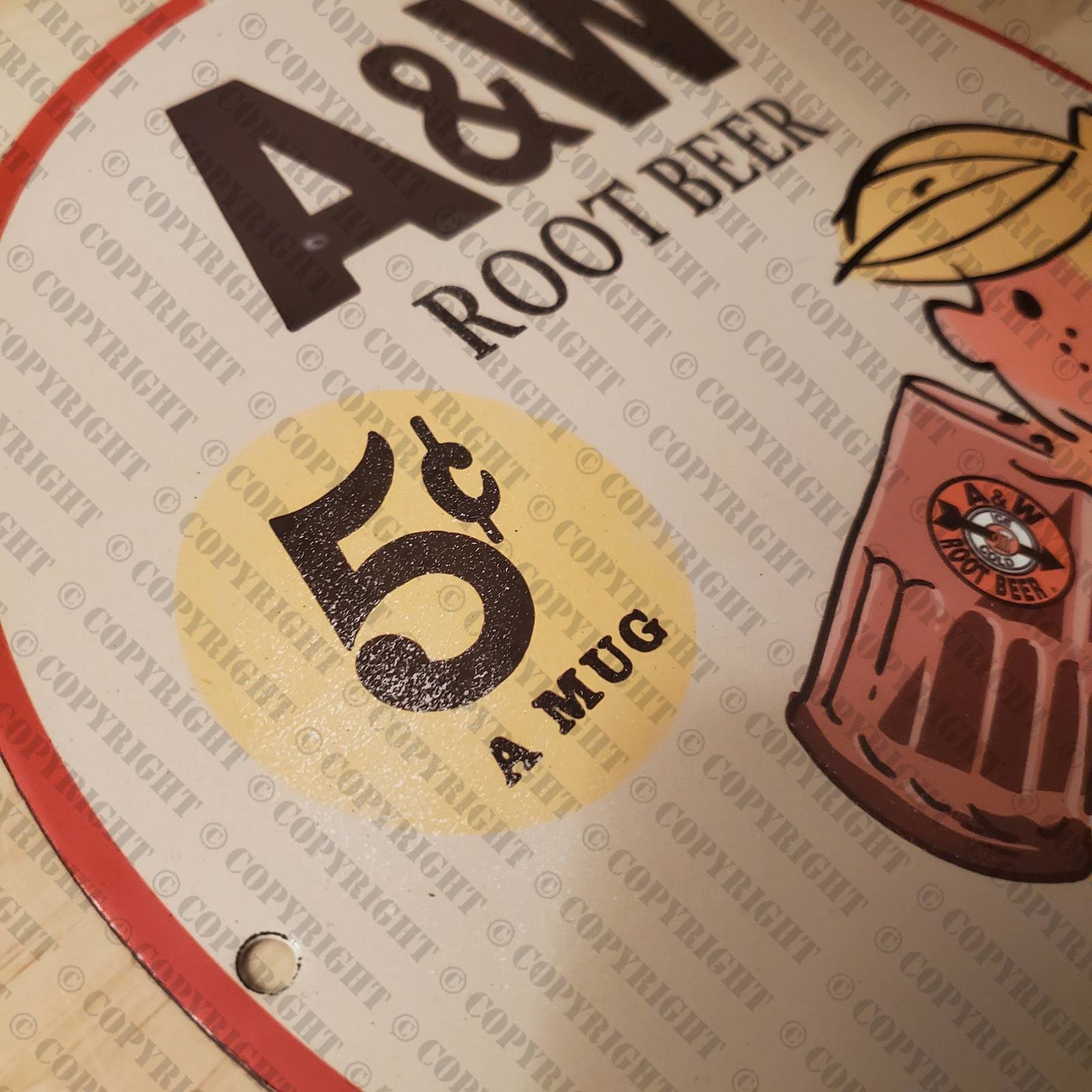 HIRES ROOT BEER Sign, Soda Sign, Vintage Porcelain A&W Root Beer Pop ...