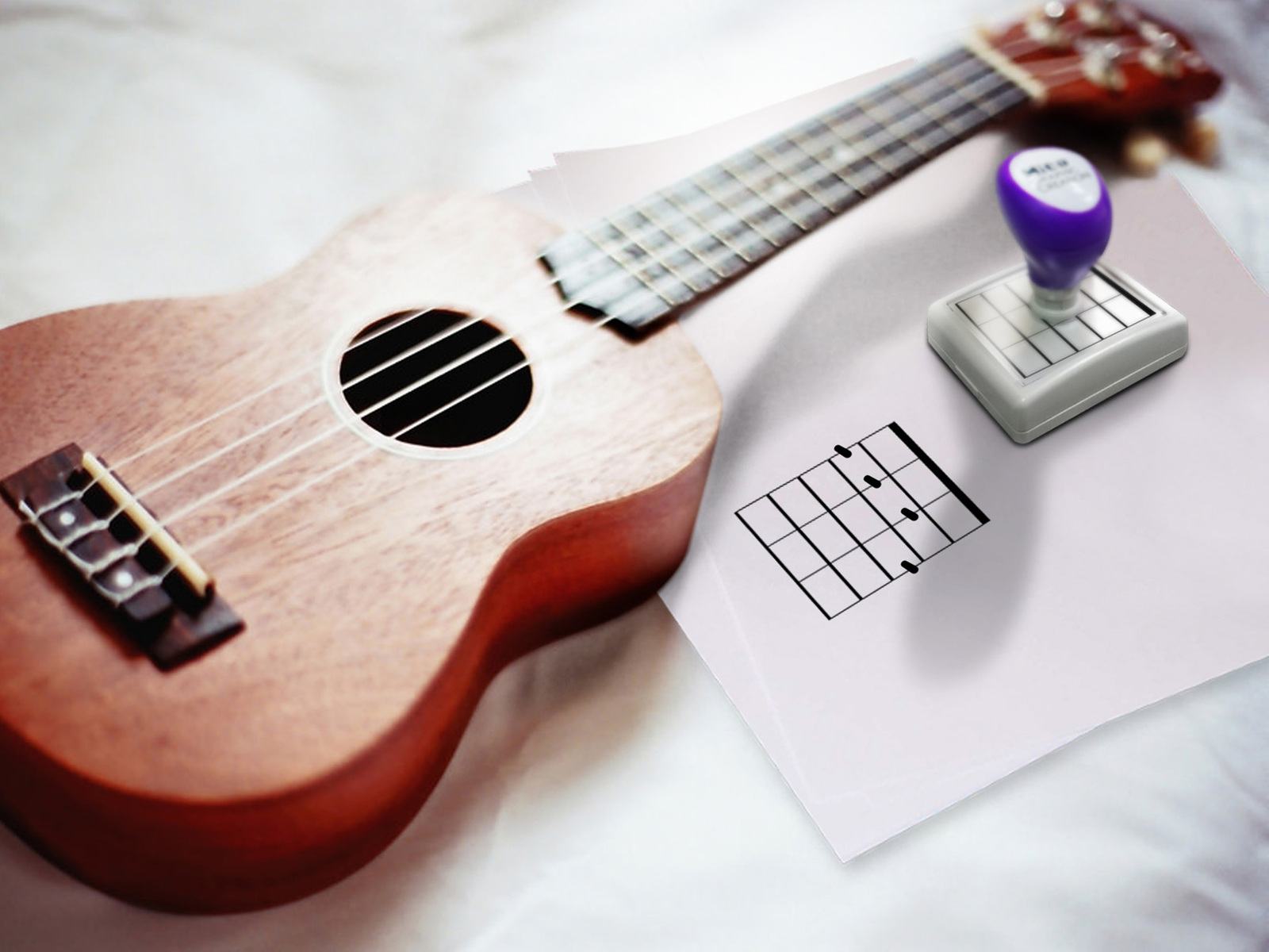 Ukulele chord stamp, a great aiding tool for Guitar chord & fingering ...