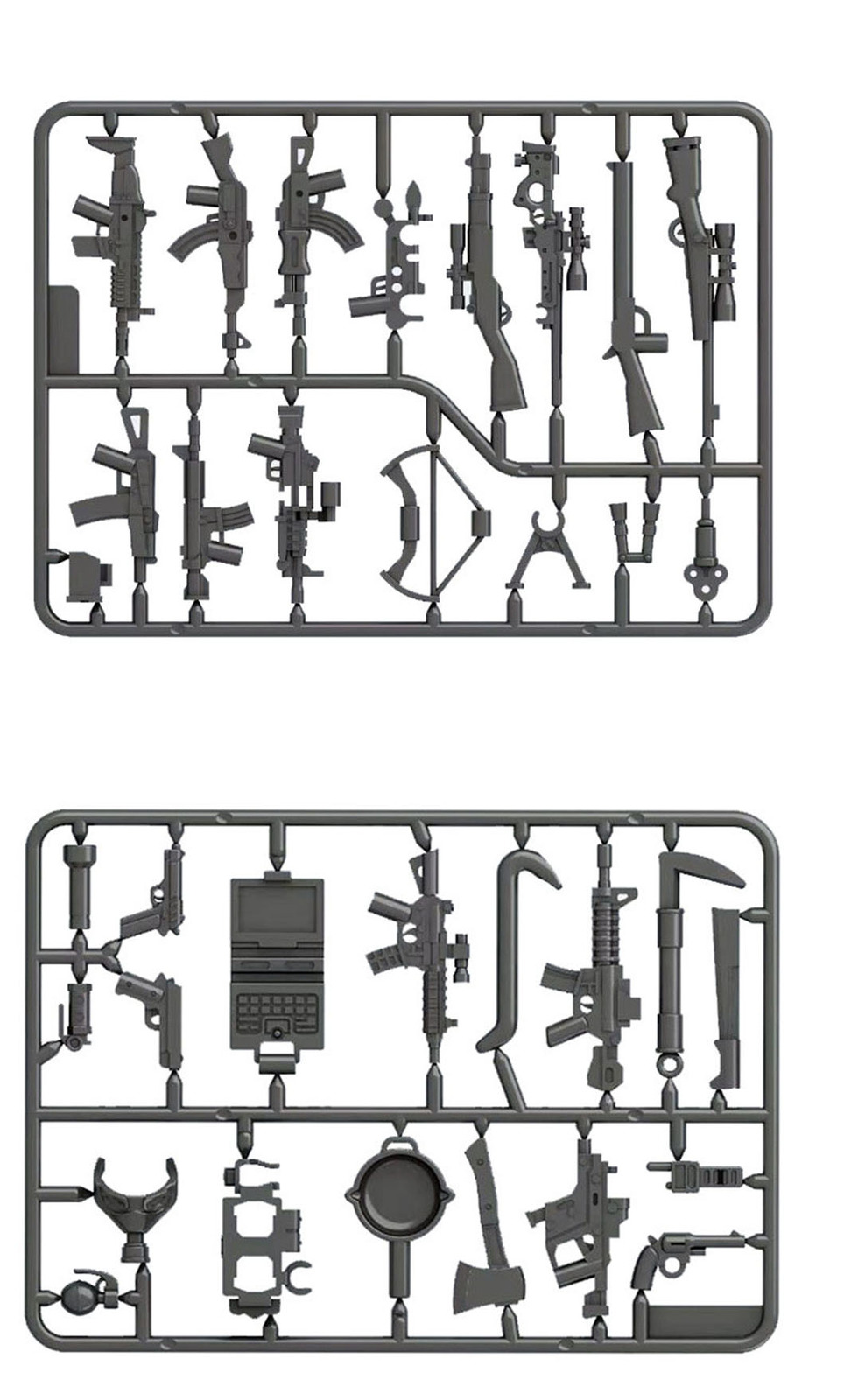 WW2 2 Styles Custom Brick Weapon Building Blocks - Building Toys & Blocks