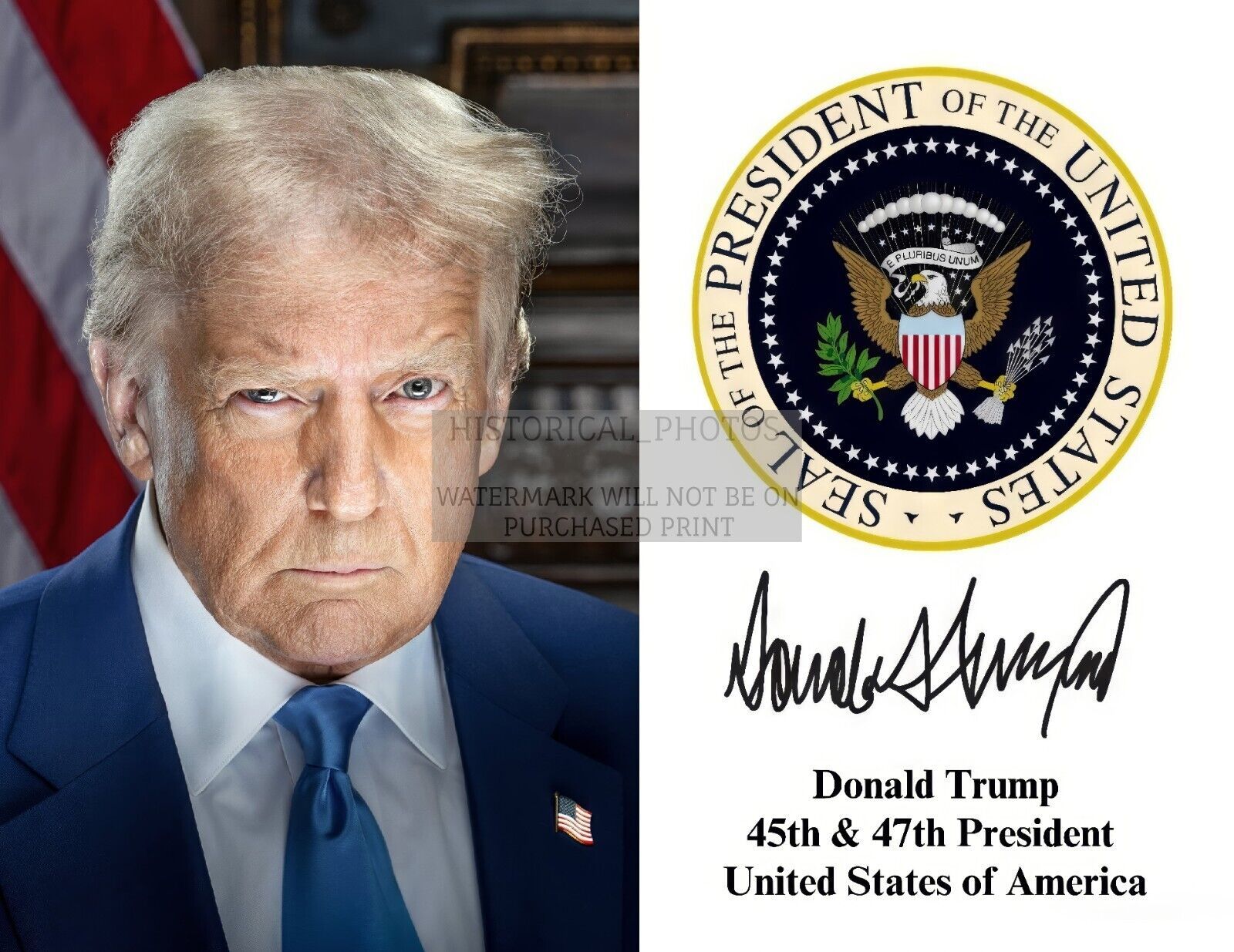 PRESIDENT DONALD TRUMP OFFICIAL 2025 WHITE HOUSE PRESIDENTIAL SEAL 8 ...