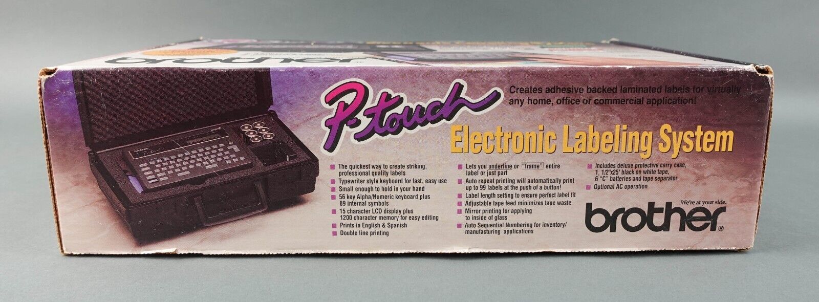 Brother P-Touch Electronic Labeling System Label Maker W/ Case PT-20 ...