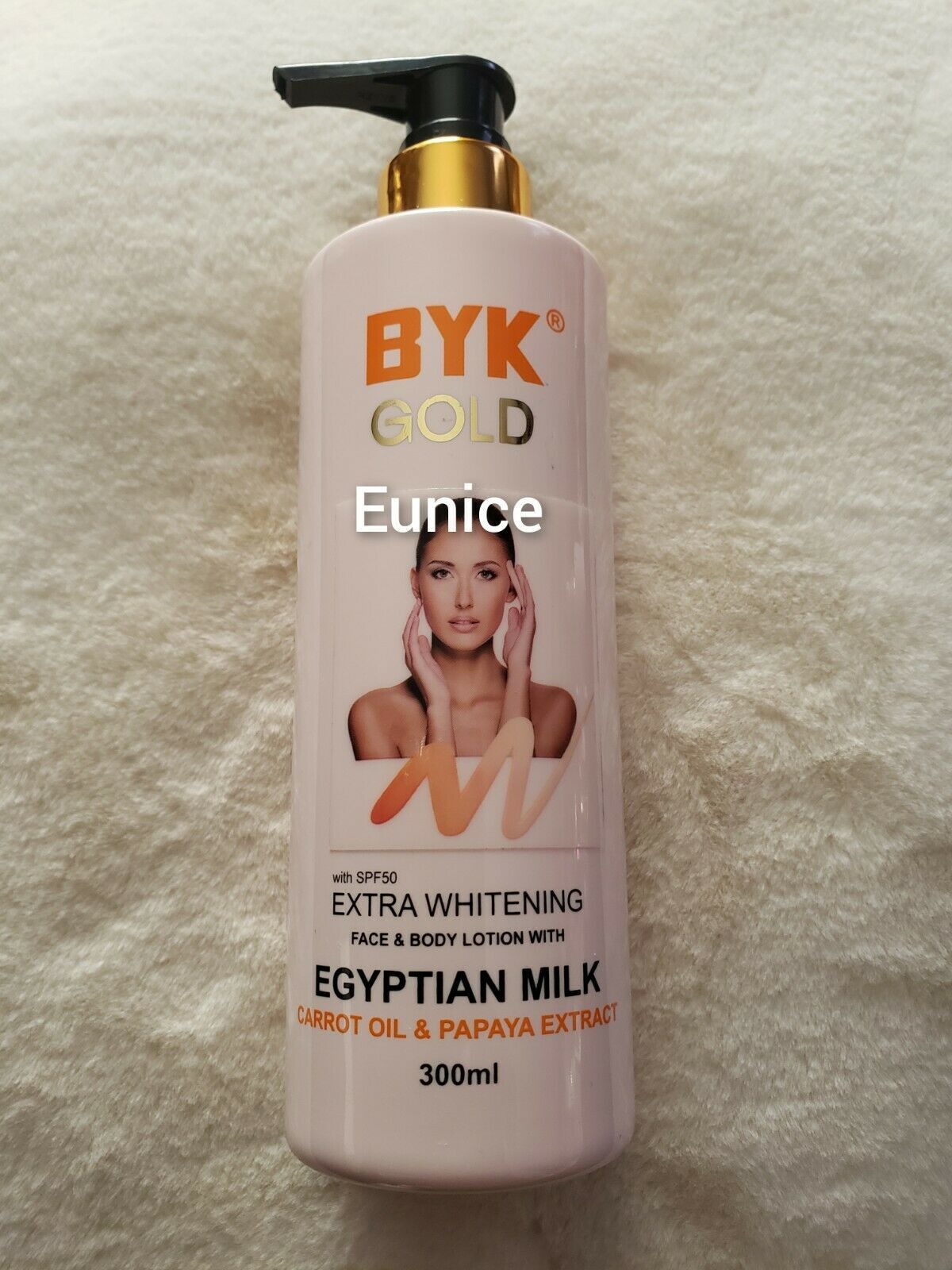 byk gold extra whitening lotion with egyptian milk, carrot oil, papaya ...