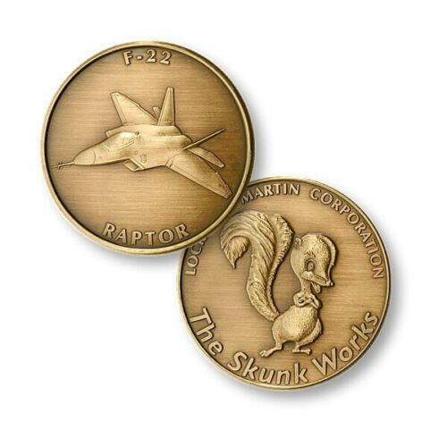 USAF AIR FORCE RAPTOR F-22 skunk works CHALLENGE COIN - Current ...