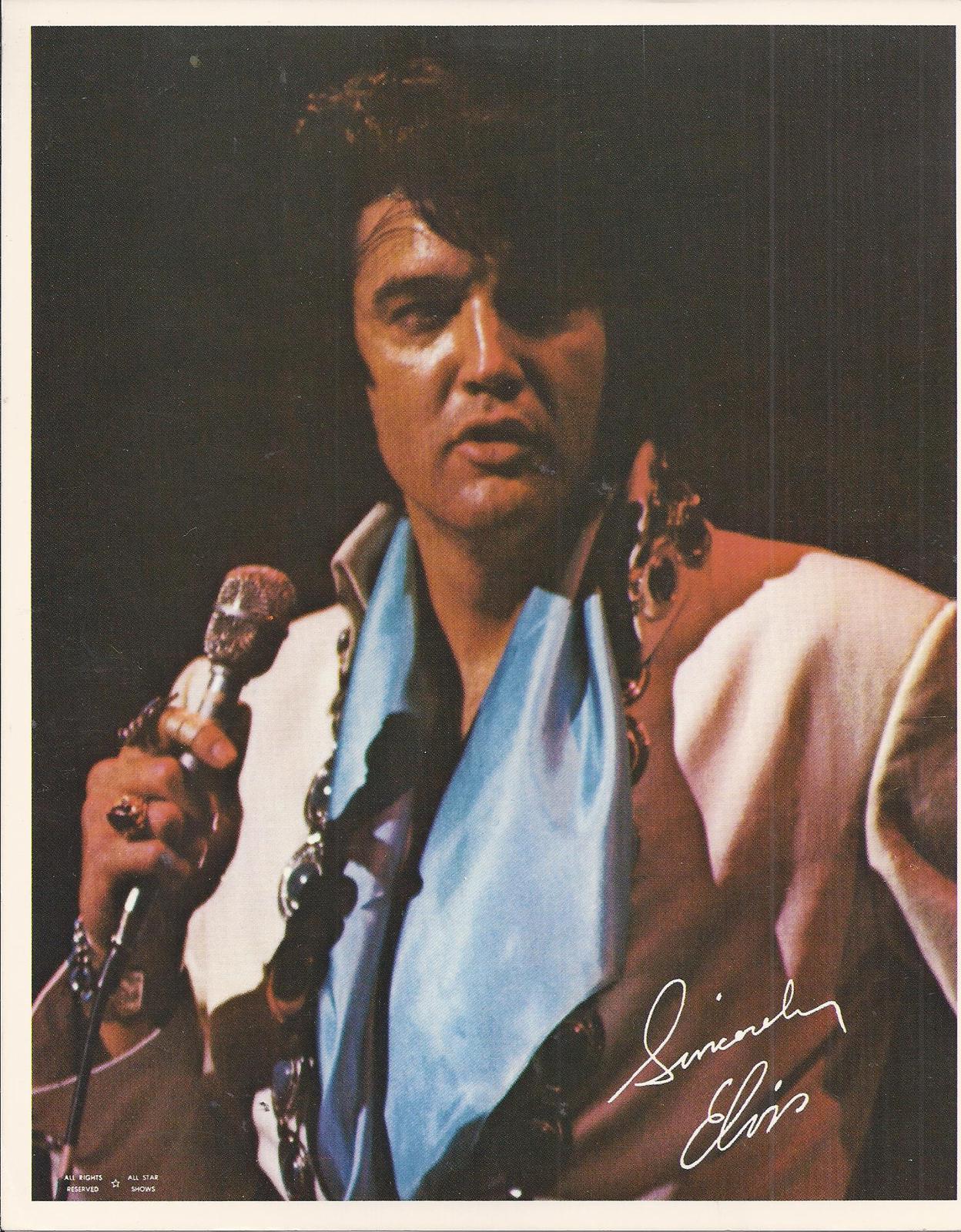 Sincereley, ELVIS PRESLEY Reproduced signed Color10" x 8" Photo - DVDs ...