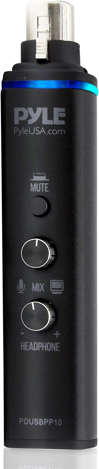 Pyle Microphone XLR-to-USB Signal Adapter - Universal Plug and Play ...