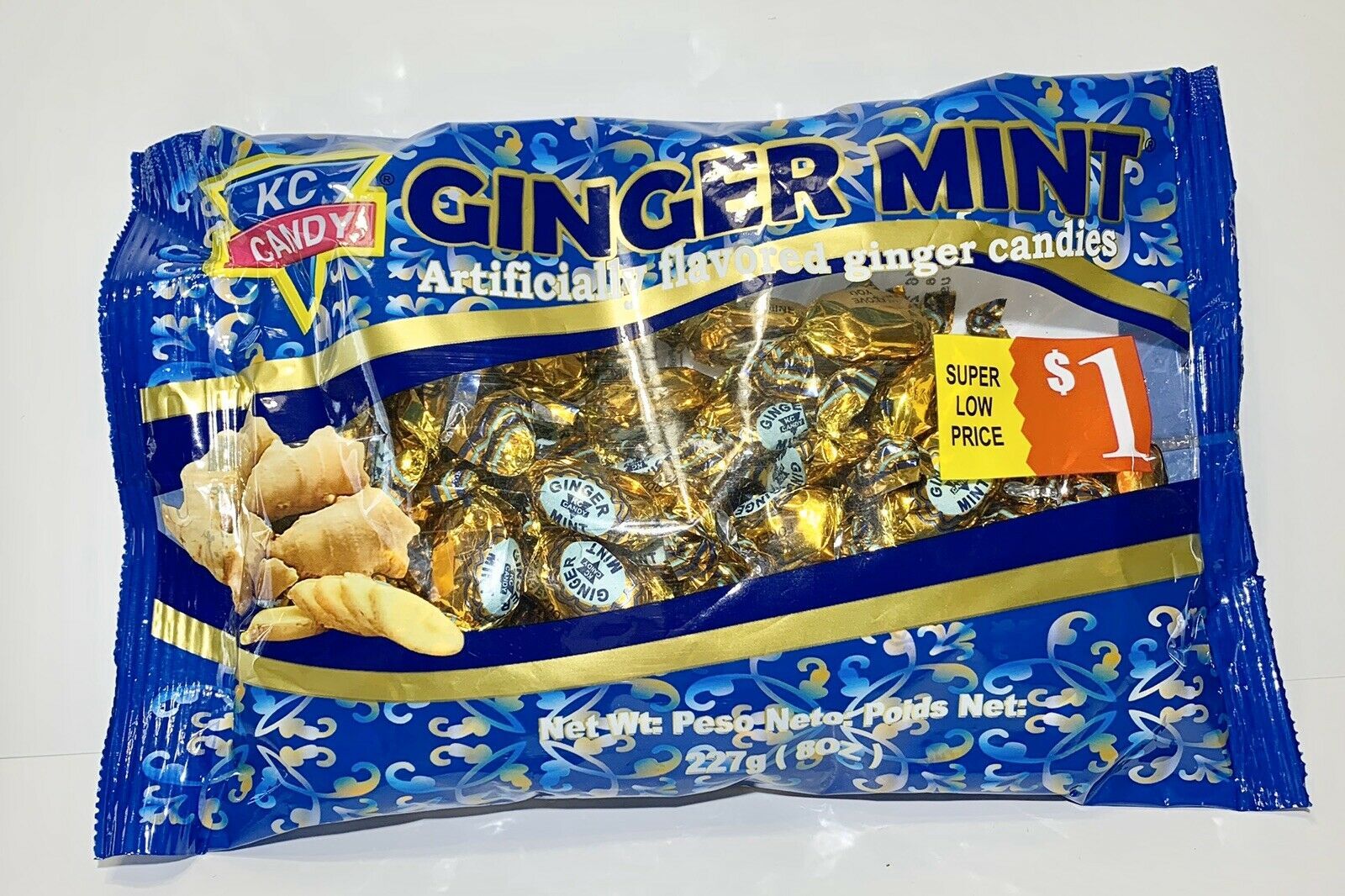 KC Ginger Mint Large 8 oz Bag Hard Candy - Soothes Nausea Migraines ...