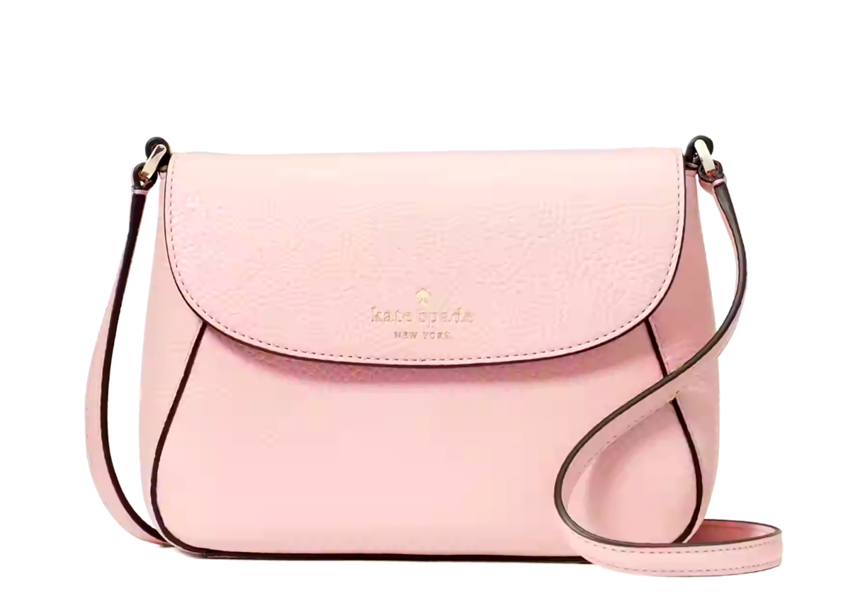 New Kate Spade Monica Mini Flap Crossbody bag Pebble Leather Tea Rose ...