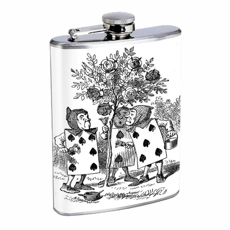 Alice Flask D4 8oz Stainless Steel John Tenniel White Rabbit - Bottles