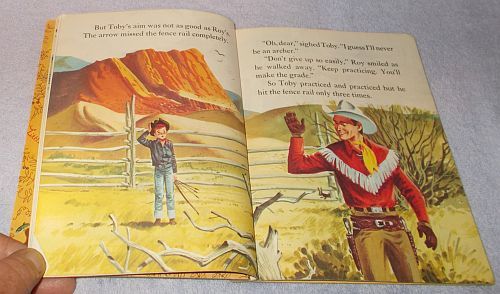 Little Golden Book Roy Rogers and Cowboy Toby A printing - Books