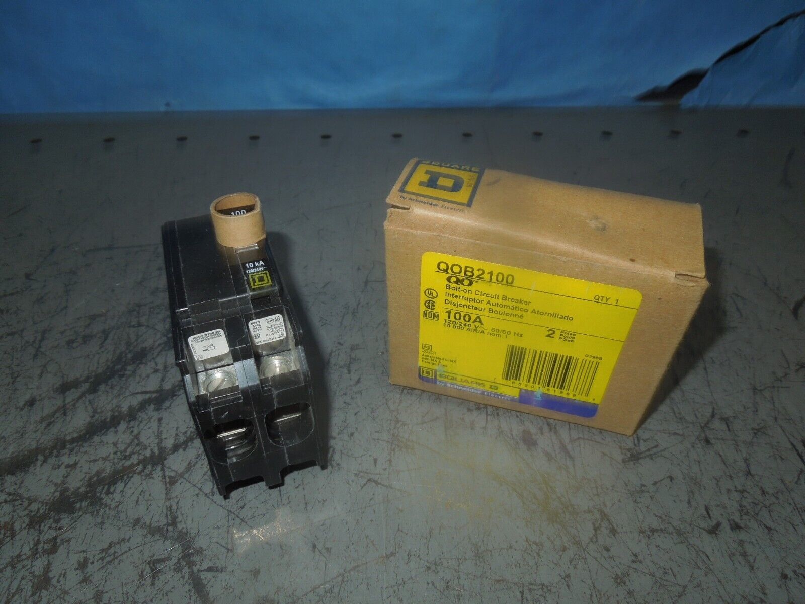 Square D QOB2100 100A 2p 240V Bolt-on Breaker Surplus - Circuit Breakers