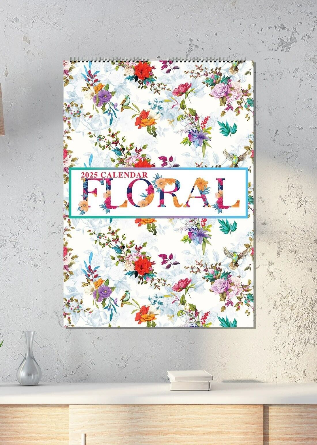 Floral Flowers A3 Calendar 2025 - Month To View - Art - Wirobound ...