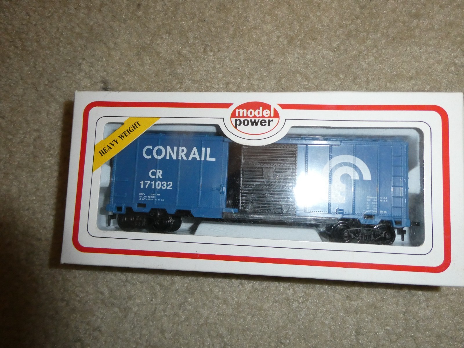 Vintage HO Scale Model Power Conrail Sliding Doors Box Car NIB 8001 ...