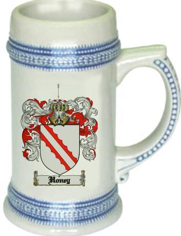 Honey Coat of Arms Stein / Family Crest Tankard Mug - Coat of Arms
