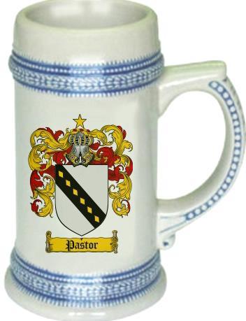 Pastor Coat of Arms Stein / Family Crest Tankard Mug - Coat of Arms