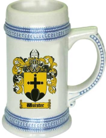 Wurster Coat of Arms Stein / Family Crest Tankard Mug - Coat of Arms