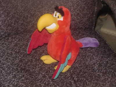12" Disney LAGO Parrot Plush Toy With Rubber Beak From Aladdin ...