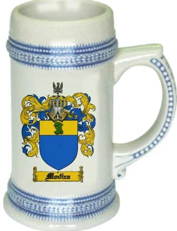 Modica Coat of Arms Stein / Family Crest Tankard Mug - Coat of Arms