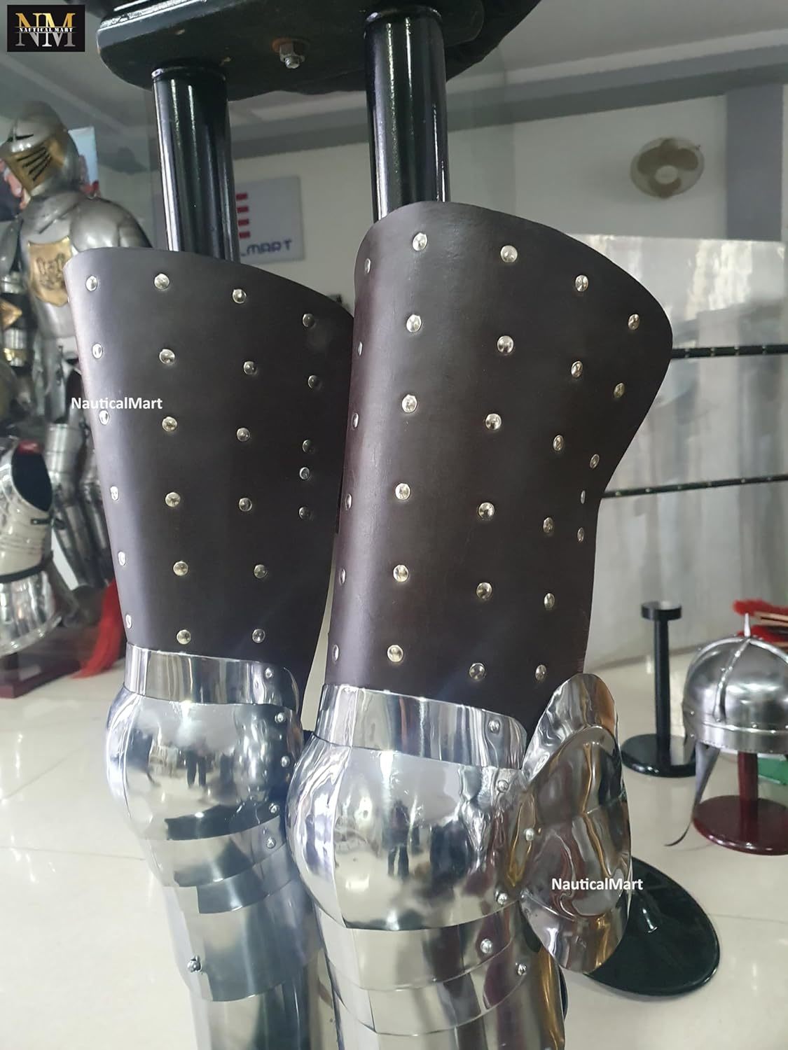 NauticalMart Medieval Leg Armor Gothic Upper Leg Knees and Greaves SCA ...