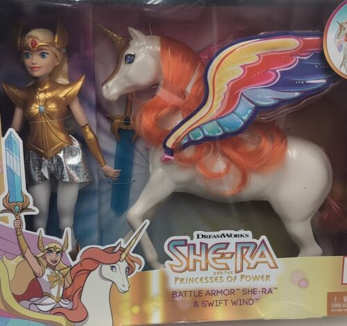 She-Ra Princess of Power Battle Armor She-Ra with Swiftwind Figure ...