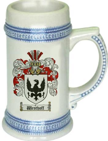 Westhoff Coat of Arms Stein / Family Crest Tankard Mug - Coat of Arms