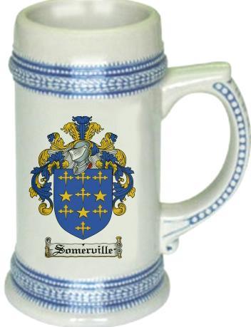 Somerville Coat of Arms Stein / Family Crest Tankard Mug - Coat of Arms